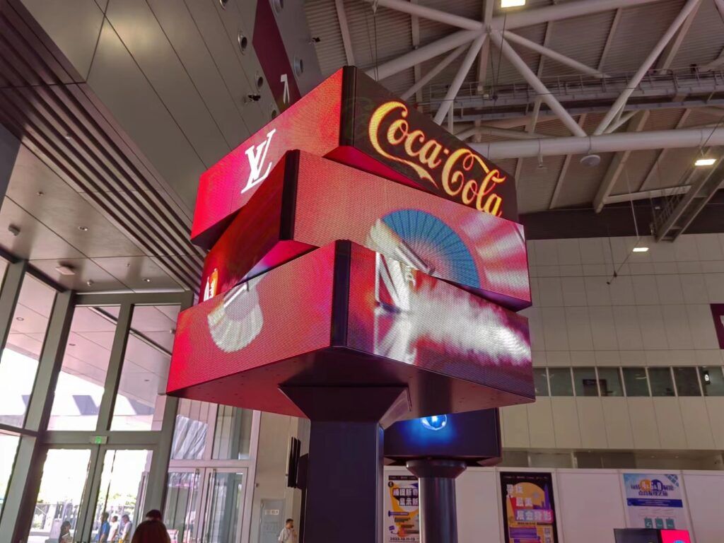 Rotating LED cube screen - Top quality led display manufacturer